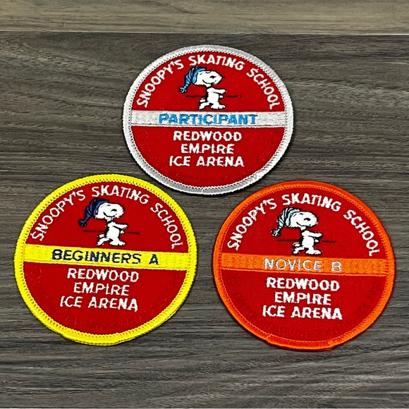 Peanuts | Other | 3 Vintage Redwood Empire Ice Arena Peanuts Snoopy ...